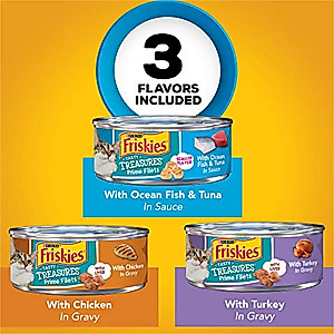 Purina Friskies Gravy Wet Cat Food Variety Pack, Tasty Treasures Prime Filets