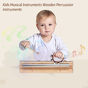 NTBL 13 PCS Kids Musical Instruments Toys with Carry Bag Wooden Percussion Instruments Early Education Gifts for Toddlers Children Preschool Girls Boys