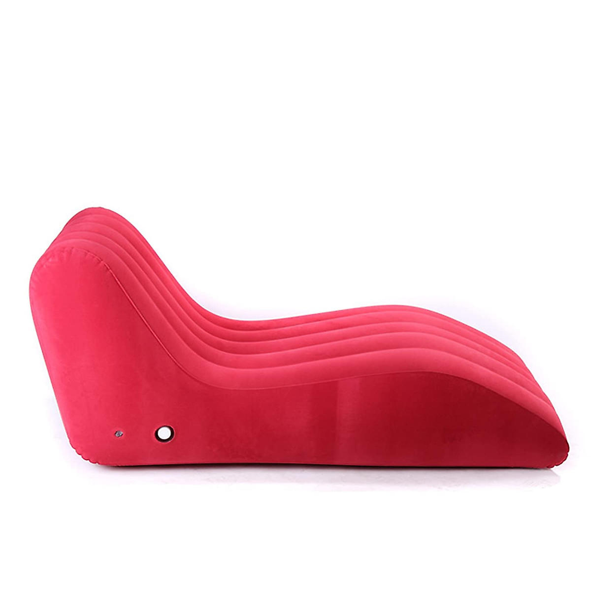 unhg Inflatable Deck Chair with Air Pump, Inflatable Lounger Beach Air Sofa Chair Lazy Lounge Sofa for Indoor Living Room Bedroom, Outdoor Travel Camping Picnic （Red）