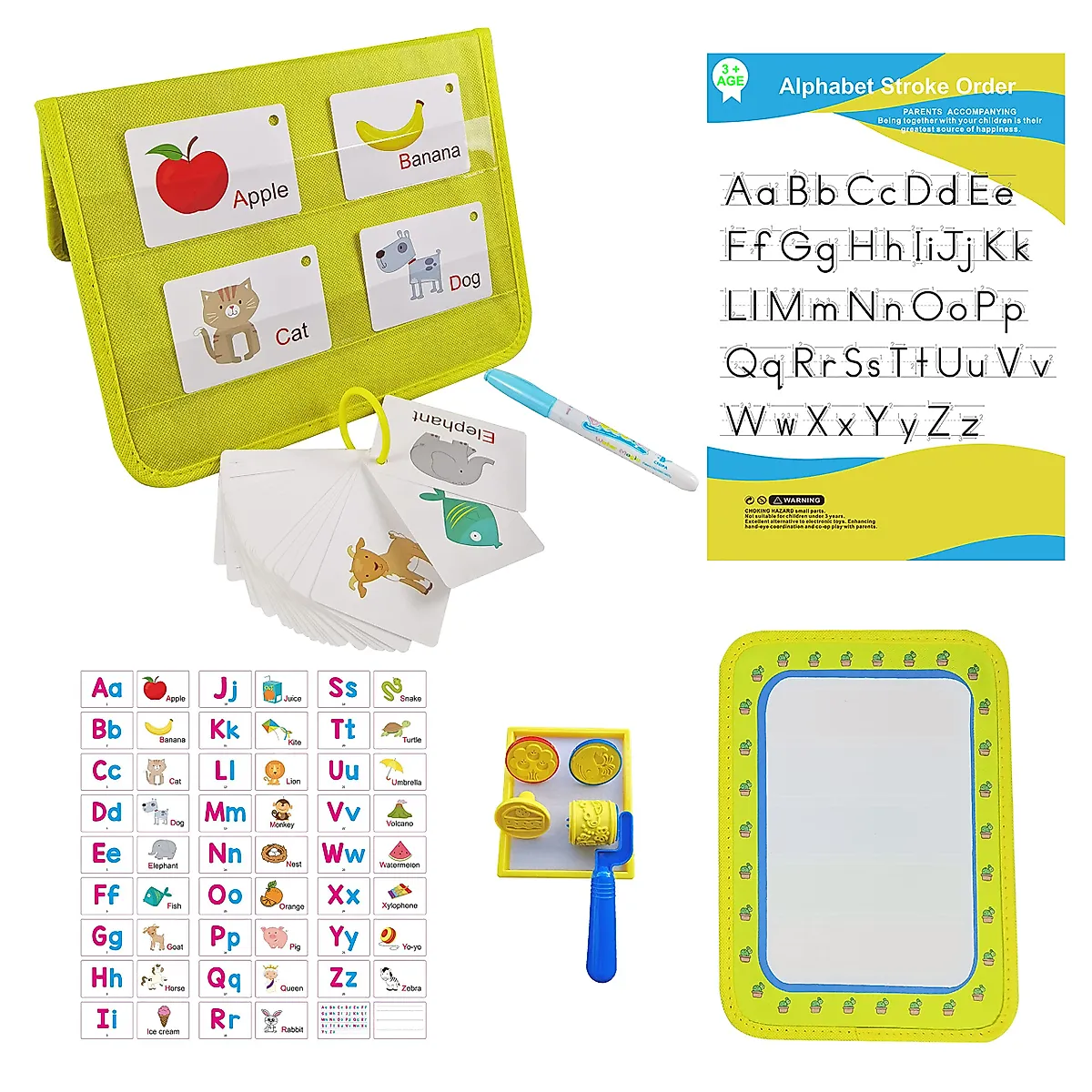 LST LISKTO Montessori Busy Book for Toddlers 1-3 | Reusable Preschool Learning Activities | No Messy Ink, Just Water! Perfect for Developing Reading/Writing Skills & Portability