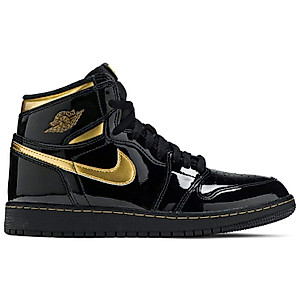 Jordan Mens Air Jordan 1 Retro High OG 555088 032 Black Metallic Gold - Size 8.5