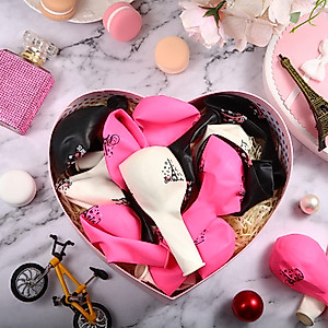 36 Pieces Paris Balloons Day in Paris Balloons Eiffel Tower Latex Balloons Paris Theme Valentine's Day Balloons for Paris Party Decoration, 12 Inches