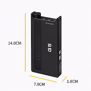 Topping G5 USB DAC, Portable LDAC Audio Built-in NFCA HPA Bluetooth Headphone AMP(Black)