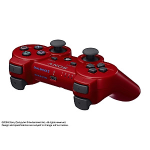 PlayStation 3 Dualshock 3 Wireless Controller (Red) (Renewed)