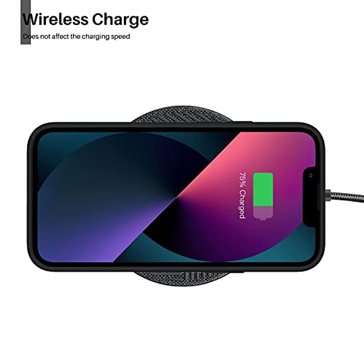 ORNARTO iPhone Accessories Bundle | Shockproof iPhone 13 Mini Case & AirPods Pro Case[Front LED Visible] - Black