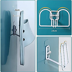 Hanging Shoes Rack, Strong Self Adhesive Shoes Holder Storage Organizer, Door Shoe Hangers Shoe Shelf Holder, Shoe Rack Hanging Over the Wall for Hanging on the Door, Bathroom, Kitchen(5 Pack)