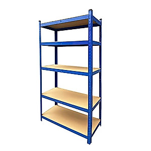 Qimu 5-Tier Storage Shelving Unit,Heavy Duty Garage Storage, Adjustable Shelving Metal Storage Rack for Kitchen Living Room Office,1653lbs Load Capacity (Total)