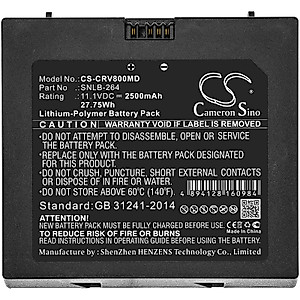 LIONX Battery Replacement for Carejoy H8 Portable Ultrasound S Portable Ultrasound S V7 SNLB-264 2500mAh / 27.75Wh 11.1v Li-Polymer Black