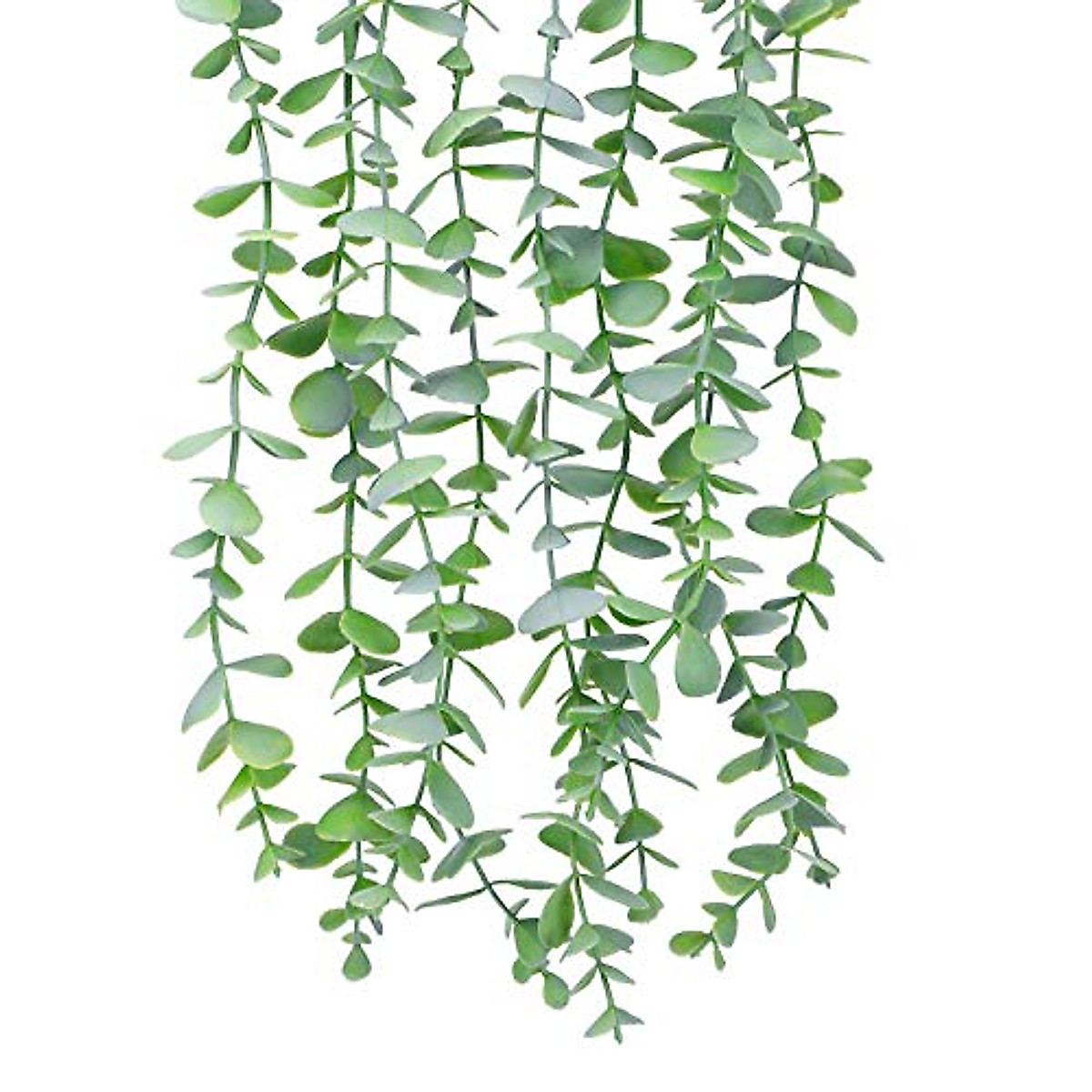 FUNARTY 3 Pack Fake Plants Decor Small Artificial Hanging Plants Fake Eucalyptus Plants Faux Greenery Vine Plants in Pot for Home Indoor Outdoor Décor
