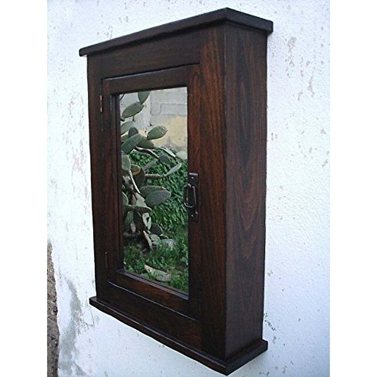 Primitive Mission Medicine Cabinet/Dark Walnut/Solid Wood & Handmade/Surface Mount