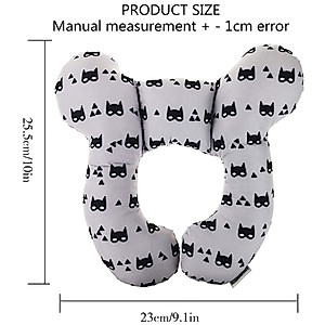 kekafu Baby Travel Pillow, Infant Head and Neck Support Pillow for Car Seat, Pushchair, for 0-1 Years Old Baby