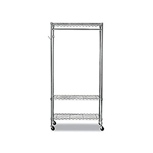 Alera ALEGR364818SR Wire Shelving Garment Rack, Coat Rack, Stand Alone Rack W/casters, Silver