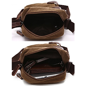 Collsants Mini Crossbody Handbag, Dark Blue, for Women and Men, Small Canvas Shoulder Purse, Travel Purse