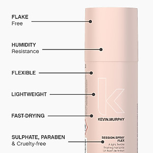KEVIN.MURPHY SESSION.SPRAY FLEX - Flexible Finishing Hair Spray - For All Hair Types - Lightweight Hold - Humidity Resistant Hair Care - 337 mL / 11.4 fl oz