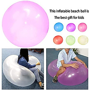 Deashun 47'' Water Filled Bubble Ball for Adults & Children Toy Beach Garden Ball Funny Inflatable Water Ball Soft Rubber Ball Jelly Balloon Balls for Outdoor Indoor Party