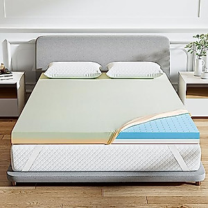 Maxzzz 3 Inch Gel Memory Foam Twin Mattress Topper, Firm Mattress Topper Twin, High Density Firm Foam Bed Topper for Back Pain Pressure Relief with Removable Cover, Certipur-Us Certified