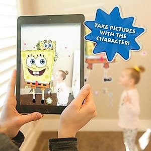 Wall Palz Spongebob Squarepants Wall Decal - 20" Spongebob Stickers with 3D Augmented Reality Interaction - Spongebob Bedroom Decor