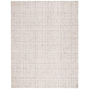 SAFAVIEH Abstract Collection 8' x 10' Ivory/Beige ABT141D Handmade Premium Wool & Viscose Area Rug