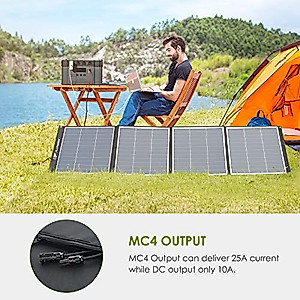 ALLPOWERS SP035 200W Portable Solar Panel Charger Monocrystalline Foldable Solar Panel Kit with MC-4 Output Solar Power Battery for RV Solar Generator Outdoor Camping Off Grid Van