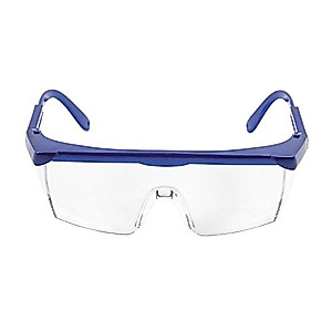 Snow Joe SGLASS-ADJ Protective Safety Glasses with Adjustable Frame Meets Ansi Z81.7 Standard, Blue