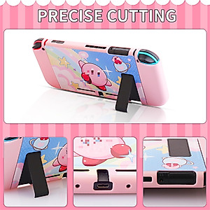 GLDRAM Switch Carrying Case for Nintendo Accessories, Portable Travel Case with Upgraded TPU Switch Protective Skin Cover, HD Screen Protector, Adjustable Shoulder Strap & Cute Thumb Grips