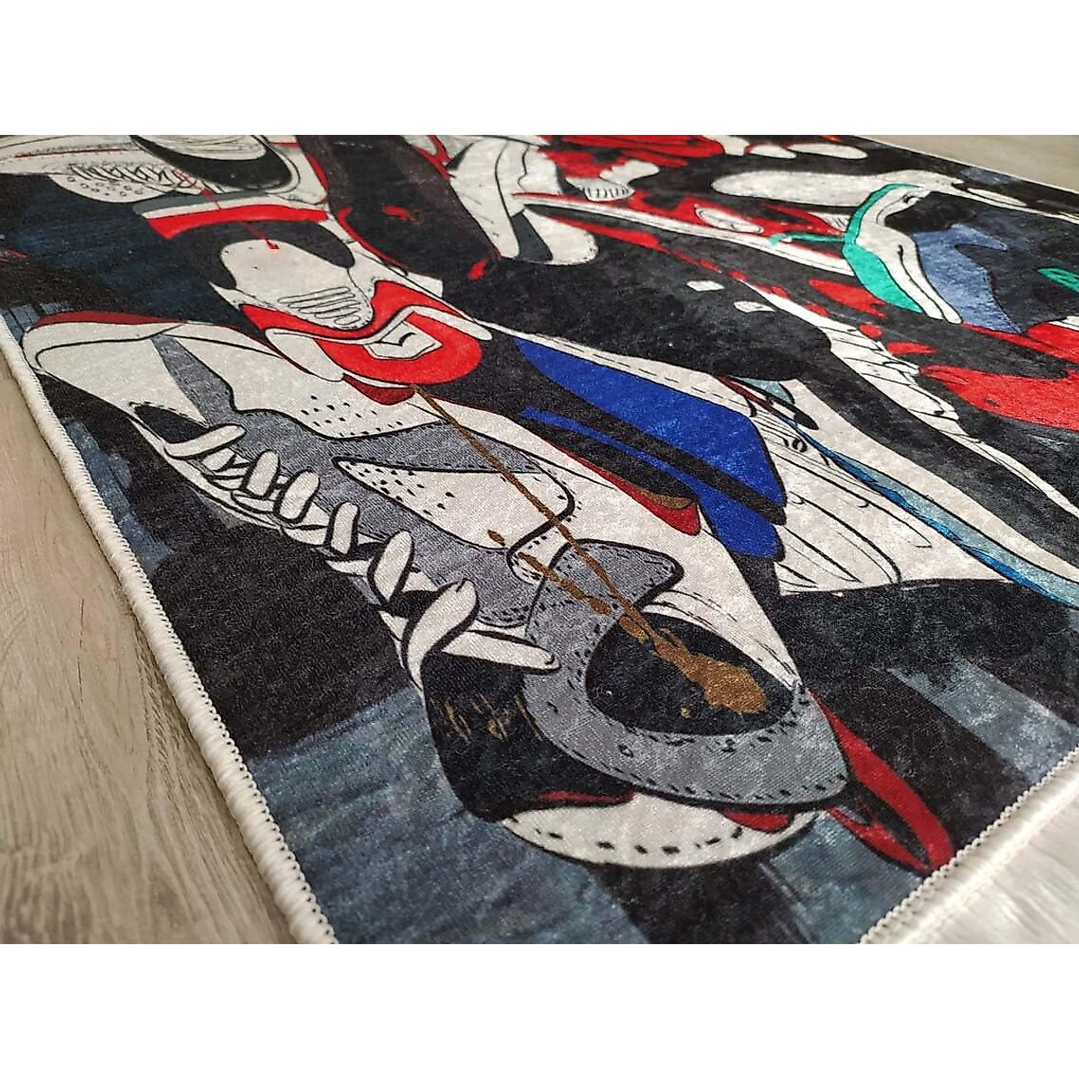 Generic Sneakers Rug, Sneakers, Shoes Rug, Street Rug, Cool Rug, Sneakers Decor Rug, Sneaker Art, Fashion Street Rug, 5.2 x 7.5 feet, Colourful