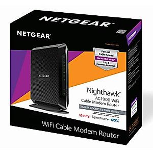 NETGEAR Nighthawk C6900-100NAS Dual Band AC1900 Cable Modem Router