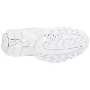 Fila Women's Disruptor II Premium Comfortable Sneakers, White/Navy/Red, 8.5