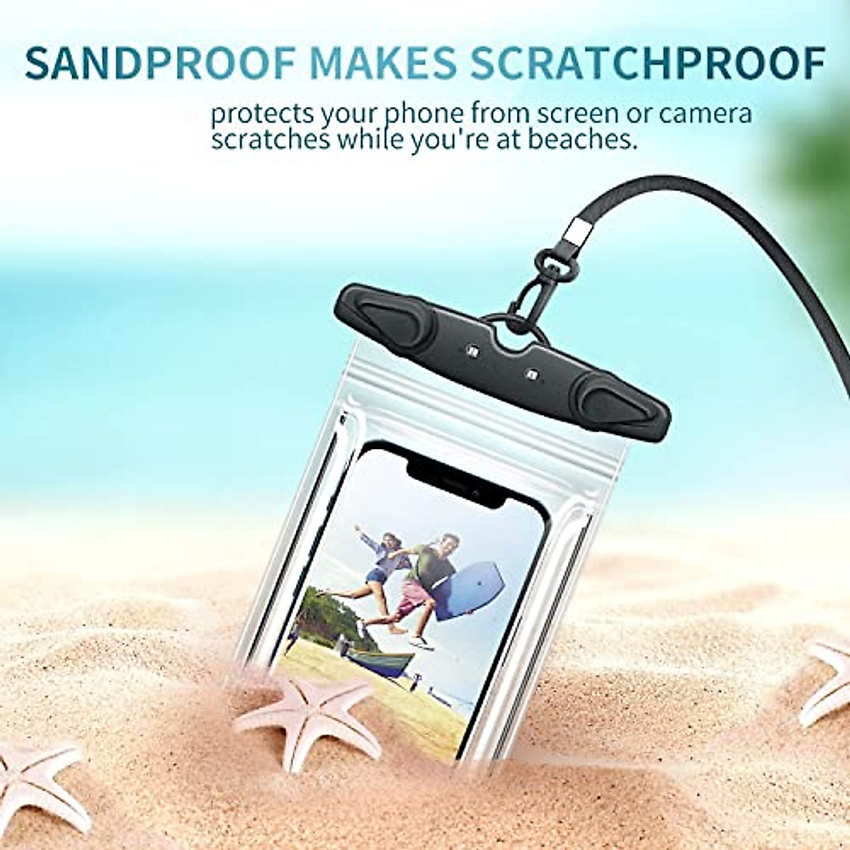 GLBSUNION Universal Waterproof Case,Waterproof Phone Pouch Dry Bag for iPhone 14 13 12 Pro 11 Pro Max XS Max X Samsung Galaxy S22/21 Google Pixel HTC Up to 8", IPX8 Cellphone Dry Bag -3 Pack Clear