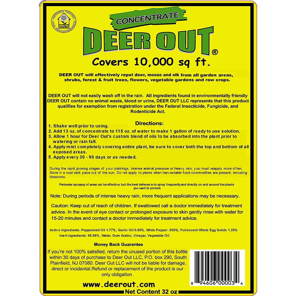 Deer Out 32oz Concentrate Deer Repellent (Pack of 2)