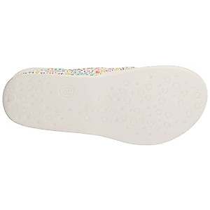 BZees Womens Villa Print Thong White Floral 8 M