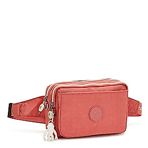 Kipling Women's Abanu Multi Crossbody Bag, Lightweight, Adjustable Nylon Waist Pack, Vintage Pink