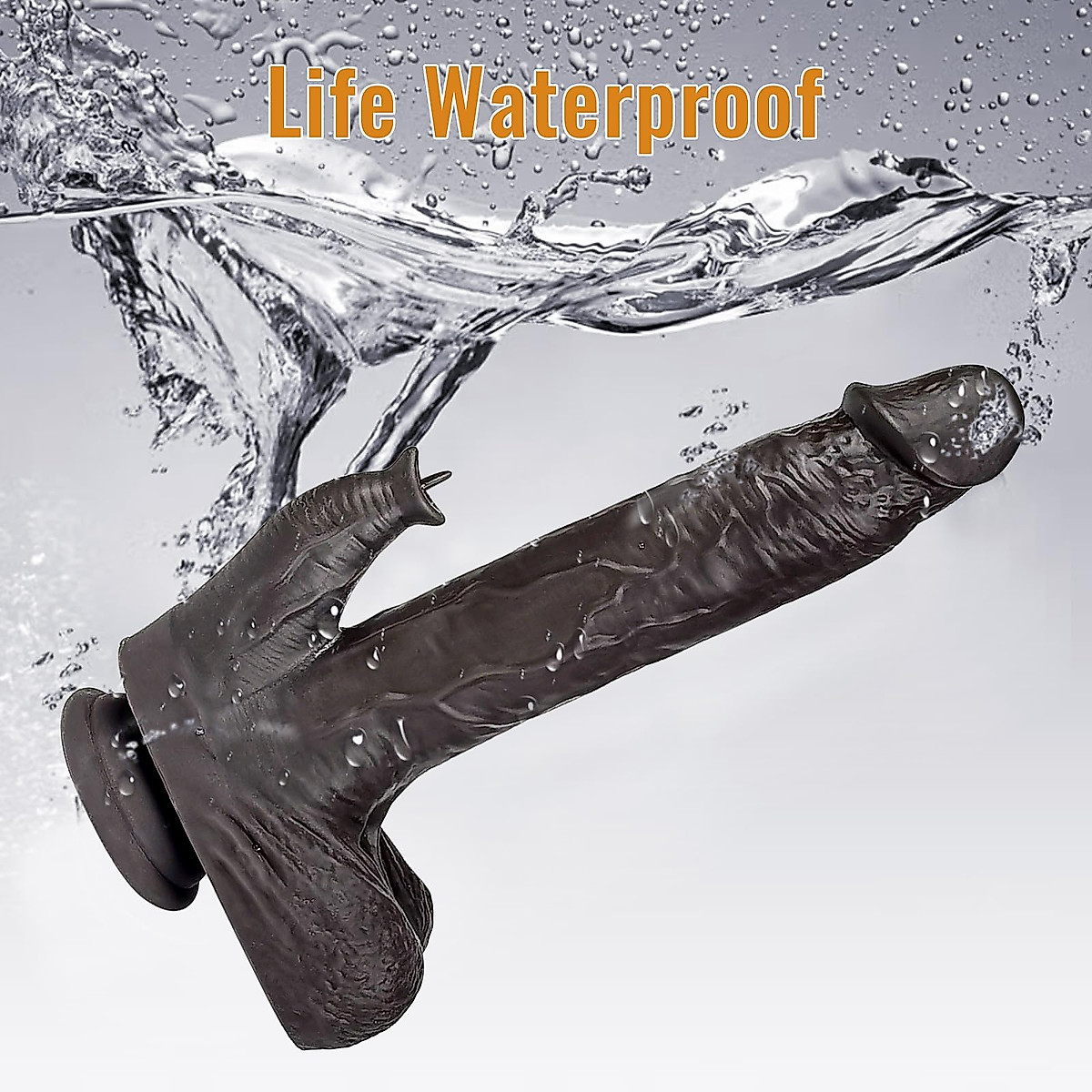 Thrusting Dildo Vibrator Sex Toys-Wireless Remote Control Realistic Dildo Clitoralis Stimulator Heated with 6 Telescopic & 10 Vibrations Modes Adult Sex Toys for Women Couples-Black