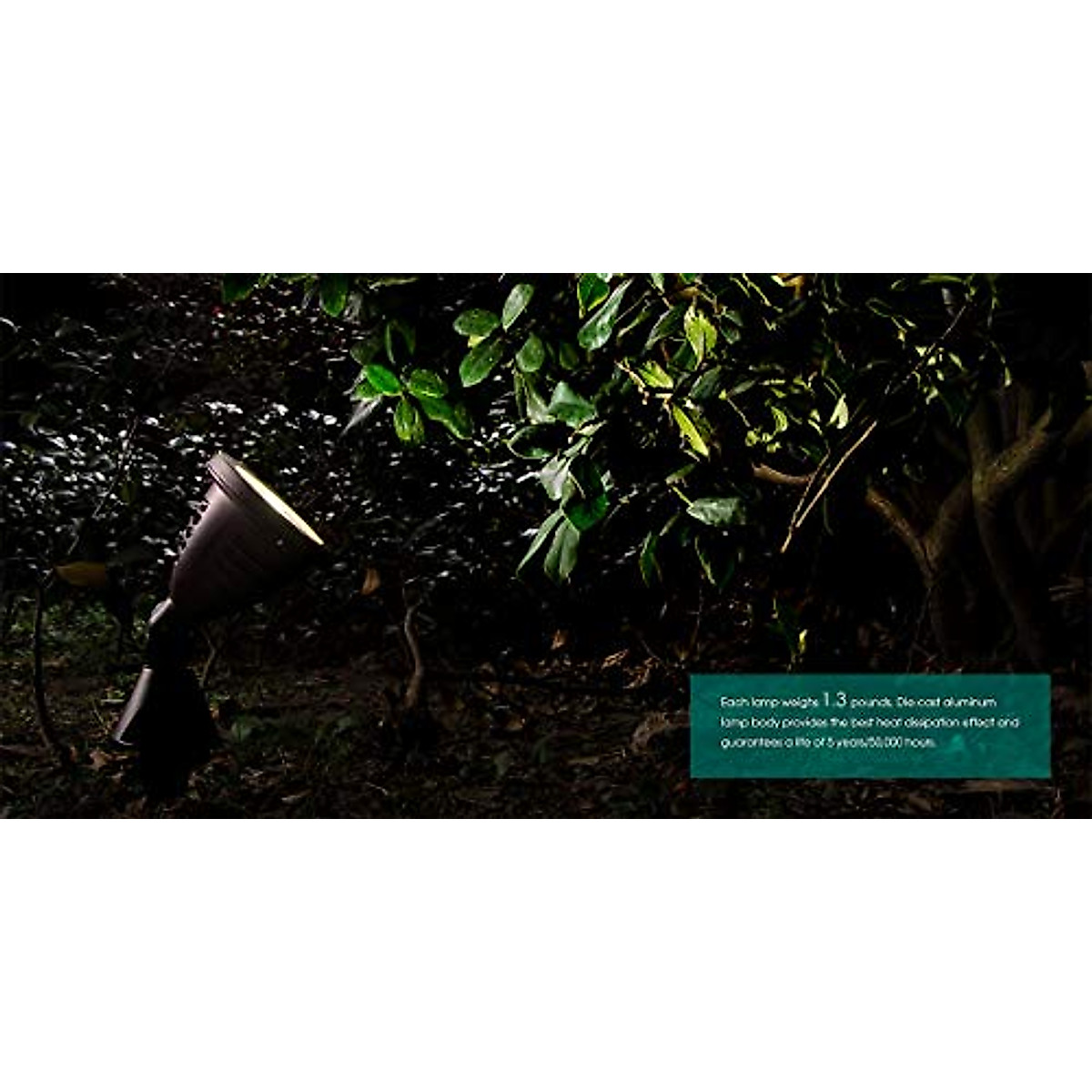 TOPELE 1100LM Landscape Lights,12W 120V Day Light LED Waterproof Outdoor Spotlight, Landscape Lighting, Flood Light for Tree Lawn Wall Flag Garden Yard, ETL Listed