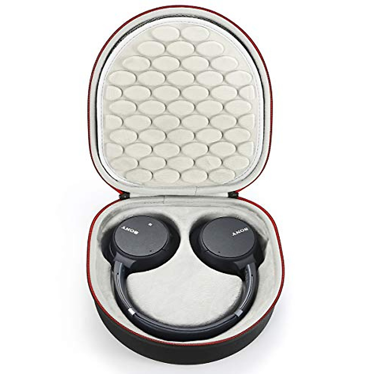 Hard Case for Sony WH-CH700N/Sony WH-CH710N Wireless Noise Cancelling Headphones, Travel Carrying Storage Bag - Black+Gray