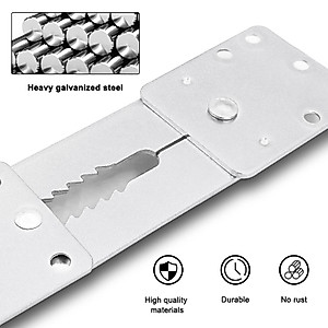 JLXMAXLJ 2 Pack Sectional Couch Connectors Metal Couch Clips Sofa Connector Interlocking Furniture Connector with 24 Screws