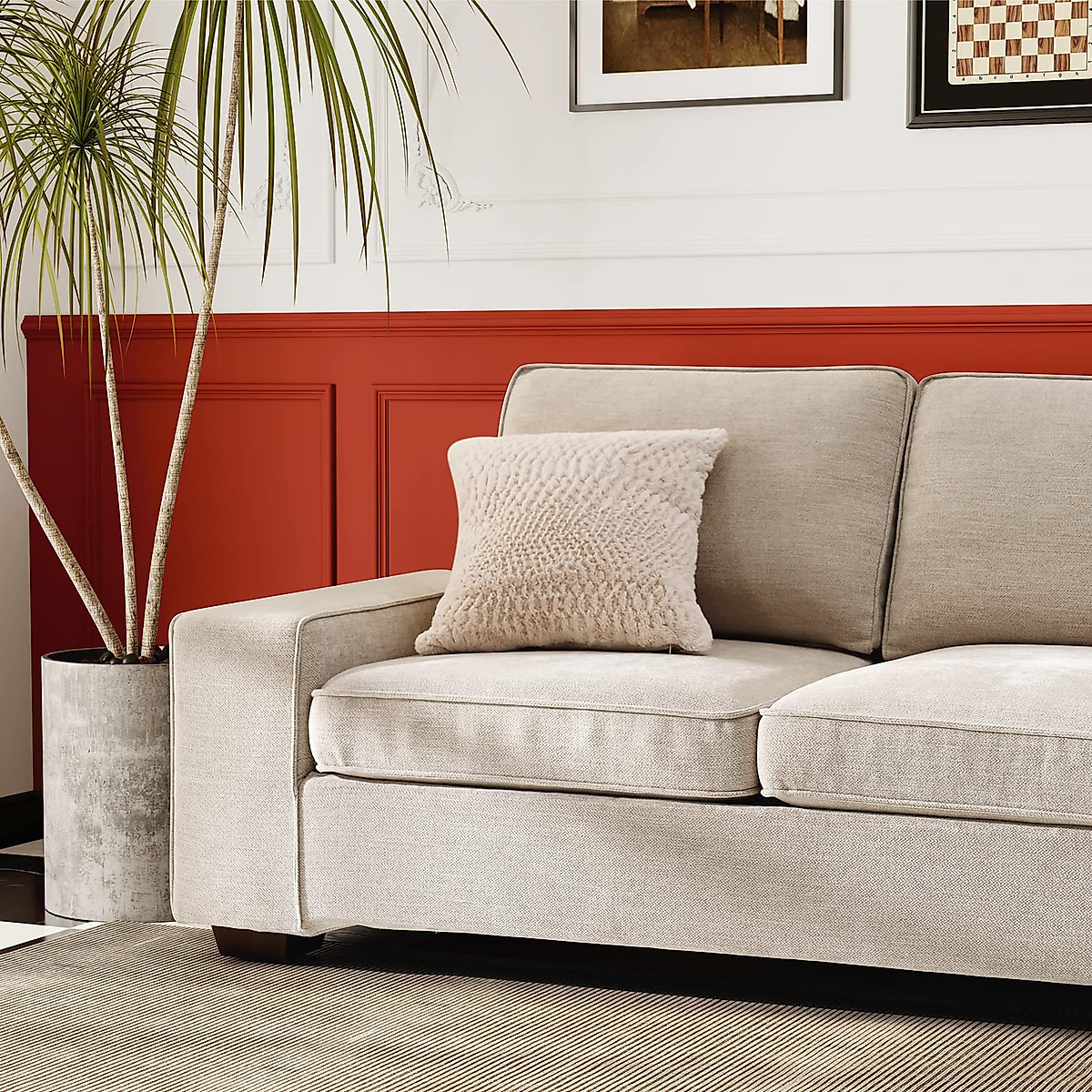 Luffield Chenille Loveseat Couch -71.3" Modern Design Sofa for Livingroom Clearance with Solid Wood, Metal Frame, Durable，Removable Back Cushion and Seat Cushion, Easy Cleaning(Beige)