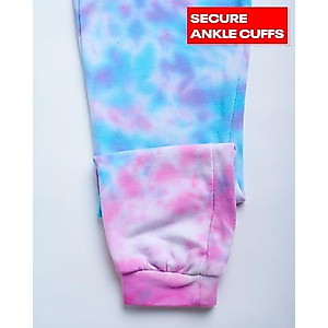 Reebok Girls Sweatsuit - 2 Piece Performance Fleece Sweatshirt and Jogger Sweatpants - Tie Dye Activewear Set for Girls, 7-12, Size 7, Tie Dye Pink