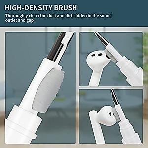 Cleaner Kit for Airpod, 3-in-1 Multifunctional Earbud Cleaning kit for Airpods Pro with Sponge, Soft Brush, Metal Tip, Portable Reusable Bluetooth Earbuds Cleaning Pen