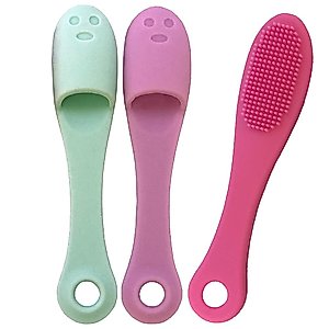 SIMENA Silicone Dog Toothbrush, Ergonomic Dog Tooth Brush with Improved Design, Cat Finger Toothbrush for Pet Dental Care, Finger Brushes Suitable for Small Breeds, Puppies and Cats (Pack of 3)