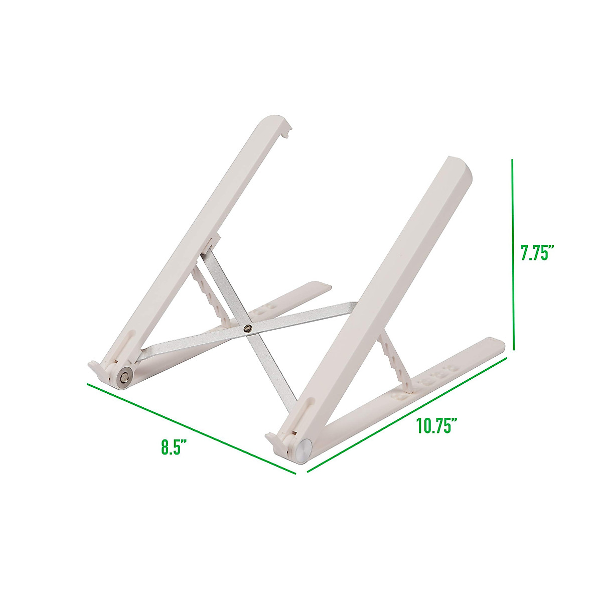 Mind Reader Folding Collapsible Laptop, Adjustable Tablet Stand, White (FOLAP-WHT)
