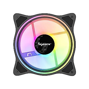 Bgears b-BlackWidow-RGB Black Gaming PC ATX case, Special Ripple effect Front Panel, Tempered Glass side. 2 x USB3.0, 3 x PWM 120mm ARGB Fans, Fan Controller with Remote, Support up to EATX board