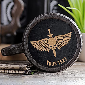 Adeptus Astartes Mug Wooden Beer Stein 17oz Gamer Beer Mug Gift Boyfriend Personalized Anniversary Christmas Birthday Gifts For Gamer Husband Gifts For Him Beer Steins Beer Tankard K684