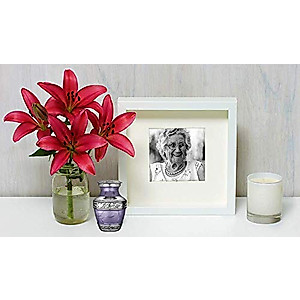 Trupoint Memorials Cremation Urns for Human Ashes - Decorative Urns, Urns for Human Ashes Female & Male, Urns for Ashes Adult Female, Funeral Urns - Light Purple, 1 Small Keepsake