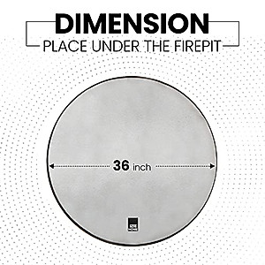 Fire Pit Mat Fire Pit mats for Under fire Pit, 36in Round firepit mats Preventing Your Floor Deck Patio & Lawn from Damaged by High Temperature w/ 4in Space