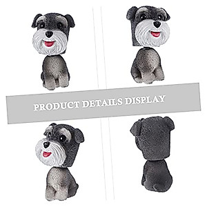 STOBOK Bobble Dog Ornament House Ornaments Ornament for Kids Cake Ornament Dashboard Bobbleheads Bobblehead Doll Toy Shaking Head Dog for Car Shaking Head Dog Adornment Cake Dog Ornament