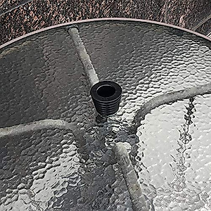 DGQ Patio Umbrella Cone Umbrella Wedge Plug for Patio Table Hole Opening 2-2.5 Inch (Black)