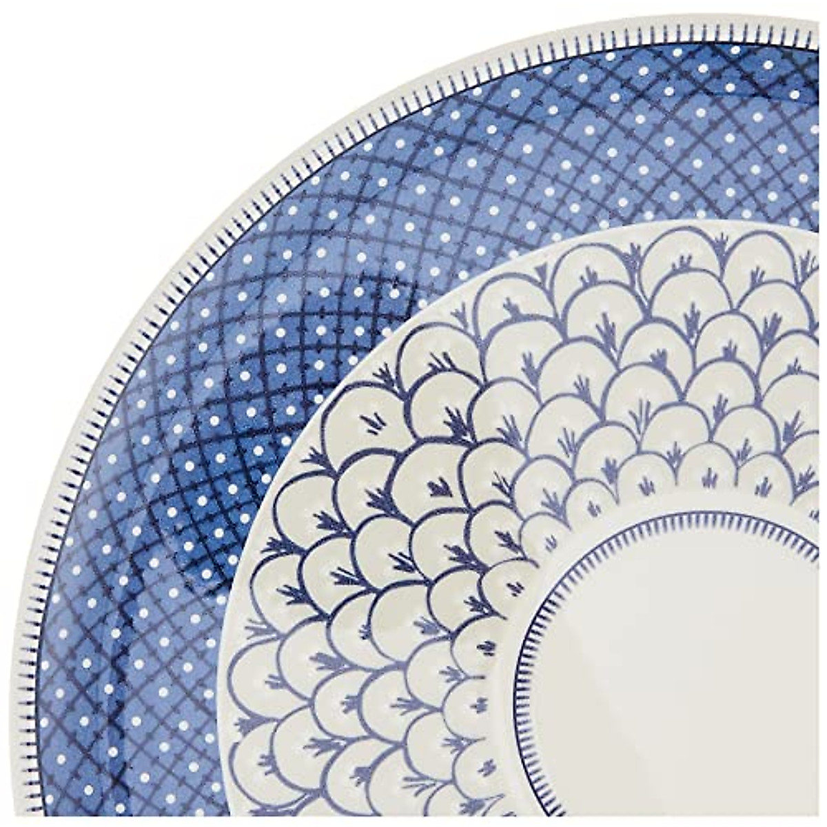 Villeroy & Boch Casale Blu Pizza/Buffet Plate, 12.5 in, White/Blue