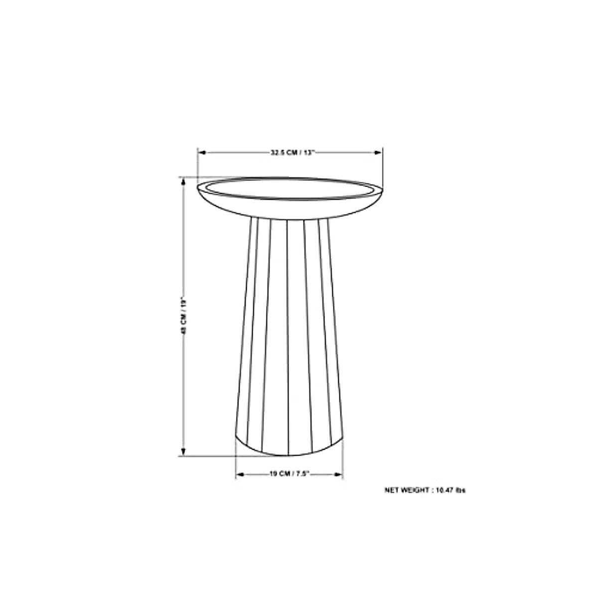 SIMPLIHOME Dayton SOLID MANGO WOOD 13 Inch Wide Round Wooden Accent Table in White Wash, Fully Assembled, For the Living Room and Bedroom