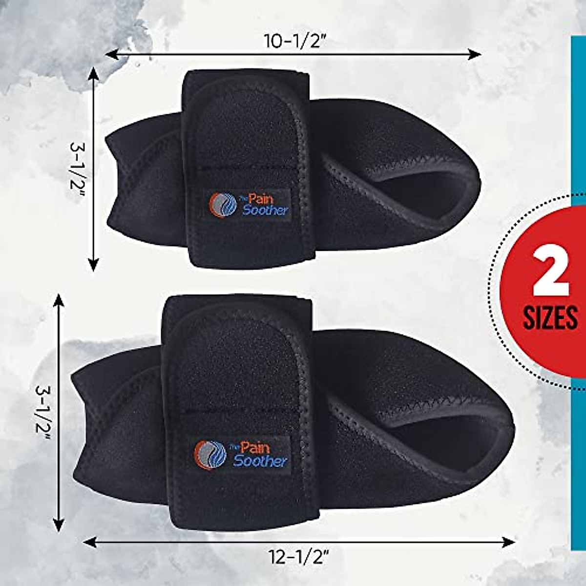 Reusable Hot Foot & Cold Ice Pack Wrap for Plantar Fasciitis, Heel Spurs, Arch Pain, Sore Feet, Swelling - Two Sizes - HSA or FSA Eligible